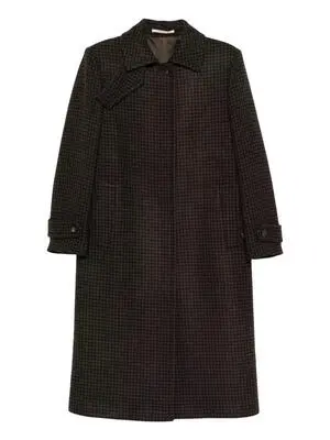 Tagliatore Bethany Houndstooth Coat - Brown