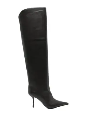 LE SILLA Pointed-toe Leather Boots