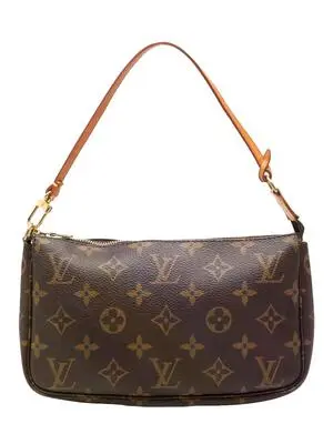 LOUIS VUITTON 2000 Monogram Pochette Accessoires Shoulder Bag - Brown