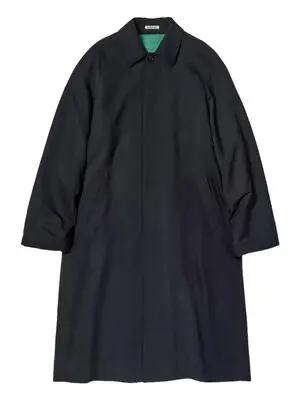 Auralee Single-breasted Wool Coat - Blue