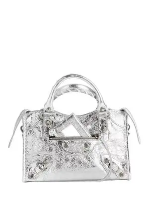 Balenciaga Mini Le City Tote Bag Silver