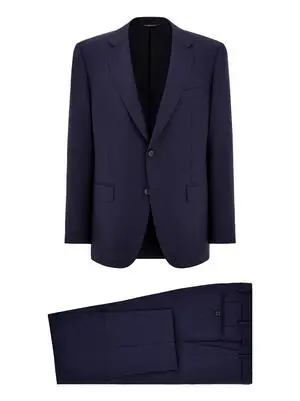 Canali Wool Single-breasted Regular-fit Suit - Blue