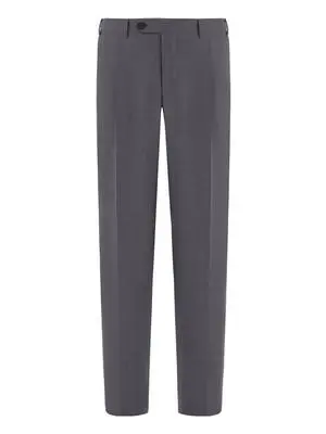 Canali Light Gray Impeccabile 150's Wool Regular-fit Pants - Grey