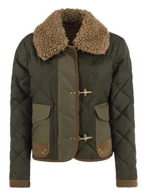 FAY Mini 3 Ganci Quilted Jacket With Detachable Collar - Multicolor