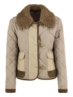 FAY Mini 3 Ganci Quilted Jacket With Detachable Collar - Multicolor
