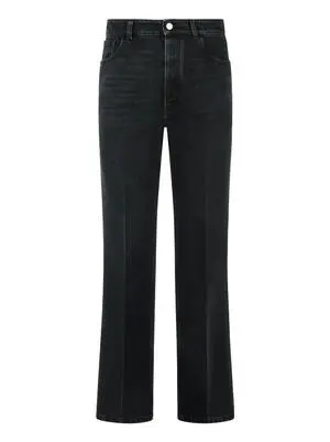 Marni Logo-patch Wide-leg Jeans - Black