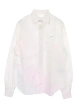 Prada 2010s Logo-embroidered Long-sleeve Shirt - White