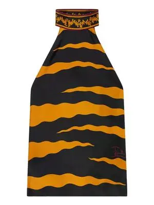 Emilio Pucci Fiamme-print Halter Top Orange