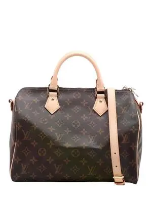 LOUIS VUITTON 2021-2026 Monogram Speedy Bandouliere 25 Satchel - Brown