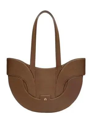 AIGNER Large Sellina Leather Tote Bag - Brown