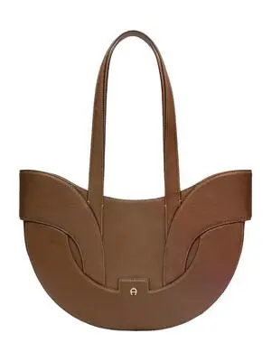AIGNER Large Sellina Leather Tote Bag - Brown