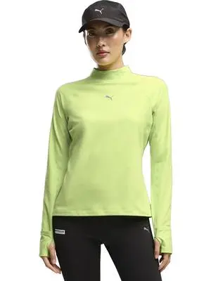 PUMA Brightstride Cloudspun Ultra Soft Long Sleeve Running T-shirt - Green