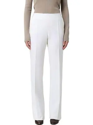 Max Mara High-waisted Skinny Trousers In Pure Virgin Wool - White