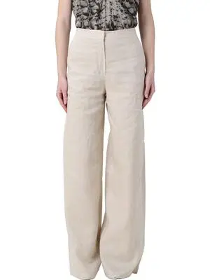 Max Mara Max Mara Studio Women Max Mara Studio Linen Wide Leg Trousers Multicolor