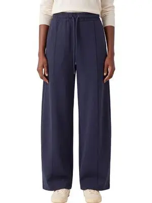 Max Mara Olmo Wide-leg High-waisted Technical Fabric Jogging Trousers - Blue