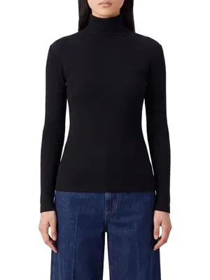 Max Mara Ribbed Wool Slim Fit Turtleneck Jumper - Black