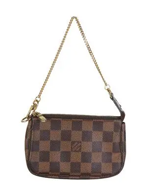 LOUIS VUITTON Damier Ebene Canvas Pochette Accessoires - Brown