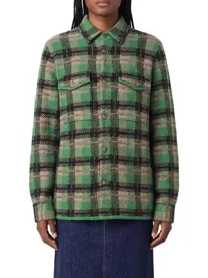 Guest In Residence Check 100% Cashmere Shirt With Classic Collar Brown