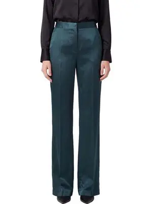 TOM FORD High-waisted Straight-leg Silk Tuxedo Trousers - Blue