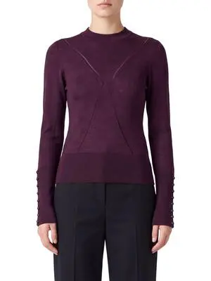 PACO RABANNE Slim Fit Crew Neck Jumper In Wool And Silk Blend