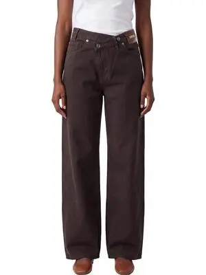 LIU JO Mid-rise Wide-leg Jeans In Cotton Denim