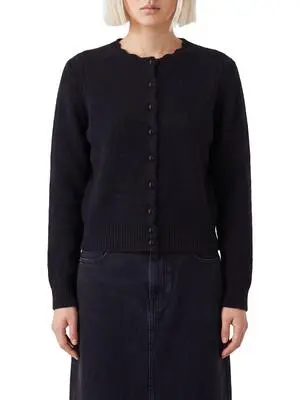 Isabel Marant Étoile Alpaca-wool Blend Crewneck Cardigan With Buttons - Black