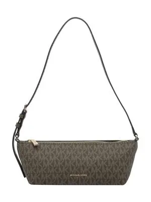 Michael Kors Laila Mk Monogram Coated Canvas Shoulder Bag - Green