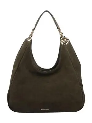 Michael Kors Ellie Large Grained Calf Leather Tote Bag - Green