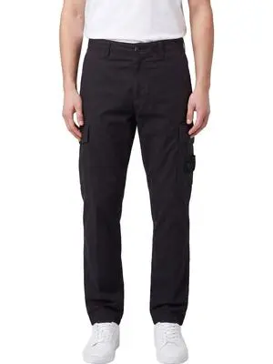 Stone Island Ghost Capsule Organic Cotton Cargo Trousers - Black