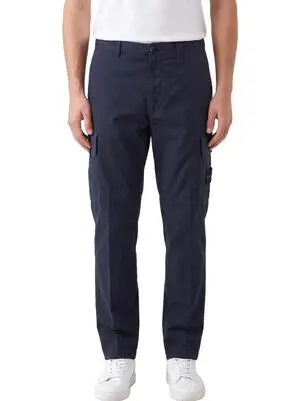 Stone Island Ghost Capsule Organic Cotton Cargo Trousers - Blue