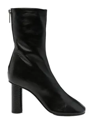 PARIS TEXAS Alice Smooth Leather Boots With Cylindrical Heel