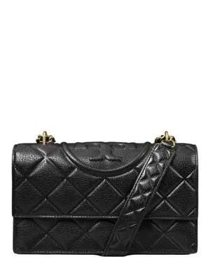 TORY BURCH Fleming Crossbody Bag In Leather With Sliding Chain And Logo