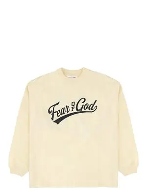Fear Of God T-shirt A Manica Lunga "merch" Ivory