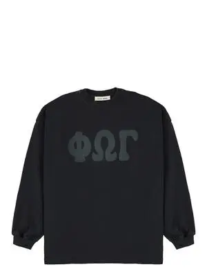 Fear Of God T-shirt A Manica Lunga "merch" Charcoal