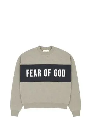 Fear Of God Felpa Cropped Con Stampa - Grey