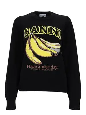 GANNI Maglia "banana - Black