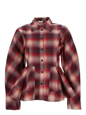 GANNI Camicia In Flanella Di Cotone