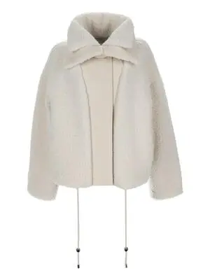 Sportmax Giacca "filtro" In Shearling - Ivory