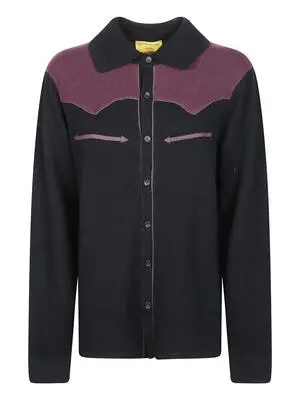Guest In Residence Cashmere Western Button-up Shirt - Nero