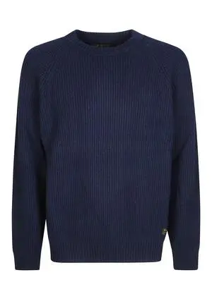 Filson Cascade Rib Crewneck Wool Sweater - Blu