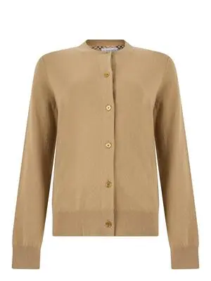 Burberry Button-front Cashmere Cardigan - Beige