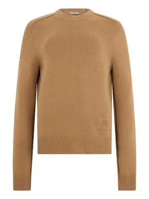 Burberry Cashmere Crew Neck Sweater For - Camel