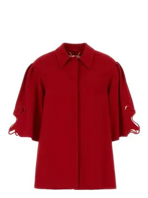 Blumarine Cady Oversize Blazer - Red