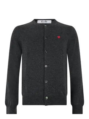 Play Comme Des Garcon Comme Des Garçons Play Cardigan With Buttons Grey