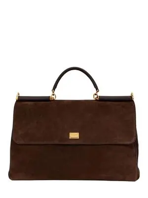 DOLCE & GABBANA Dolce & Gabbana My Sicily Medium Calfskin Handbag With Top Handle