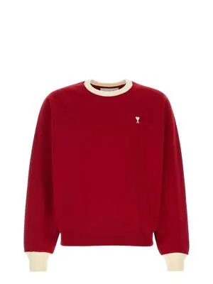AMI Paris Cotton Sweatshirt For - Red