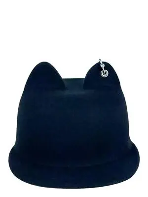 Vivetta Wool Baseball Cat With Piercings Mini Graphic - Black