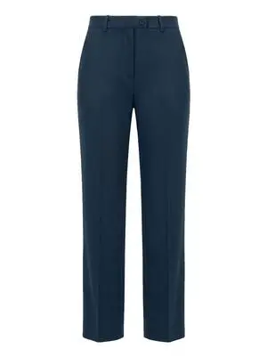 Vivetta Straight Trousers With Pressed Pleat - Black