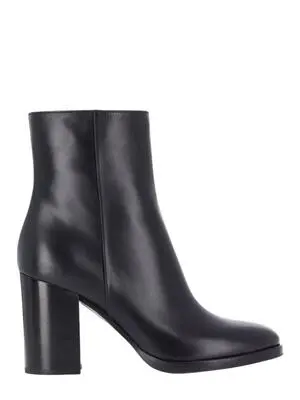 GIANVITO ROSSI Santiago Leather Block-heel Ankle Boots