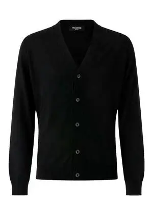 FRANZESE COLLECTION Stefano De Martino V-neck Cardigan - Black